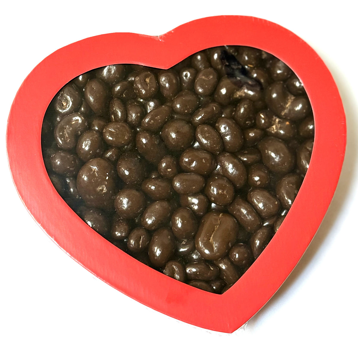 Chocolate Bridge Mix in a Red Heart – Houston Pecan Co